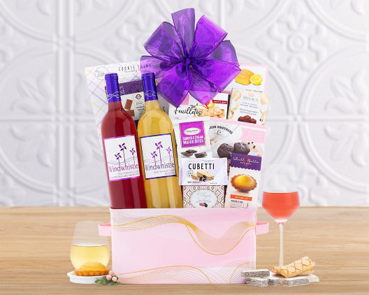 Moscato and Red Moscato Duet Gift Basket at Wine Country Gift Baskets