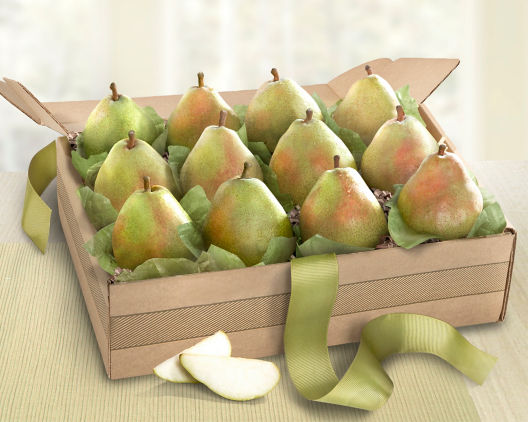 Organic Barlette Pears Fruit Gift Basket at Wine Country Gift Baskets