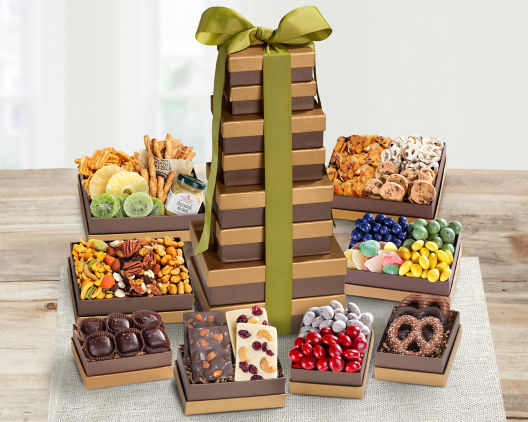 Crowd Pleaser Gift Tower at Wine Country Gift Baskets